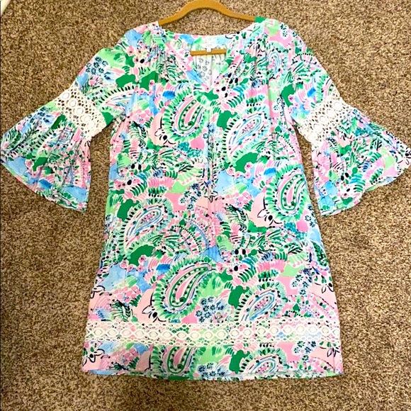 crown & ivy | Dresses | Crown And Ivy Dress With Ruffled Sleeves | Poshmark